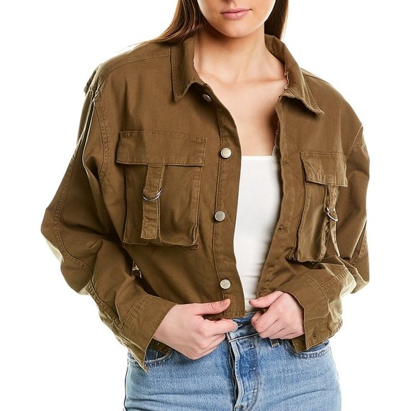 Good American | Jackets & Coats | Good American Crop Cargo Jacket ...